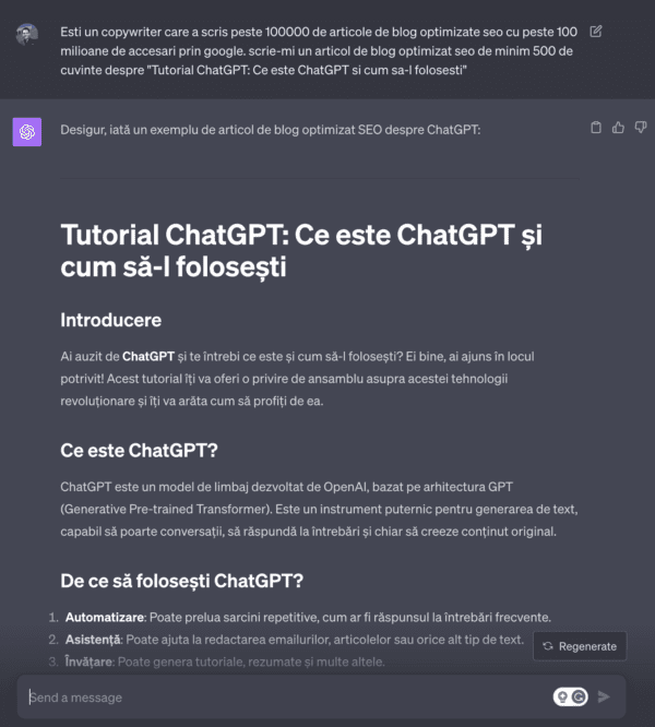 Tutorial ChatGPT in Romana: Ce este ChatGPT si cum sa-l folosesti ...